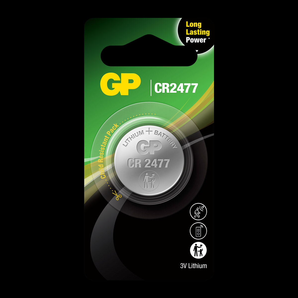 GP Lithium Cell Battery CR2477, 3V